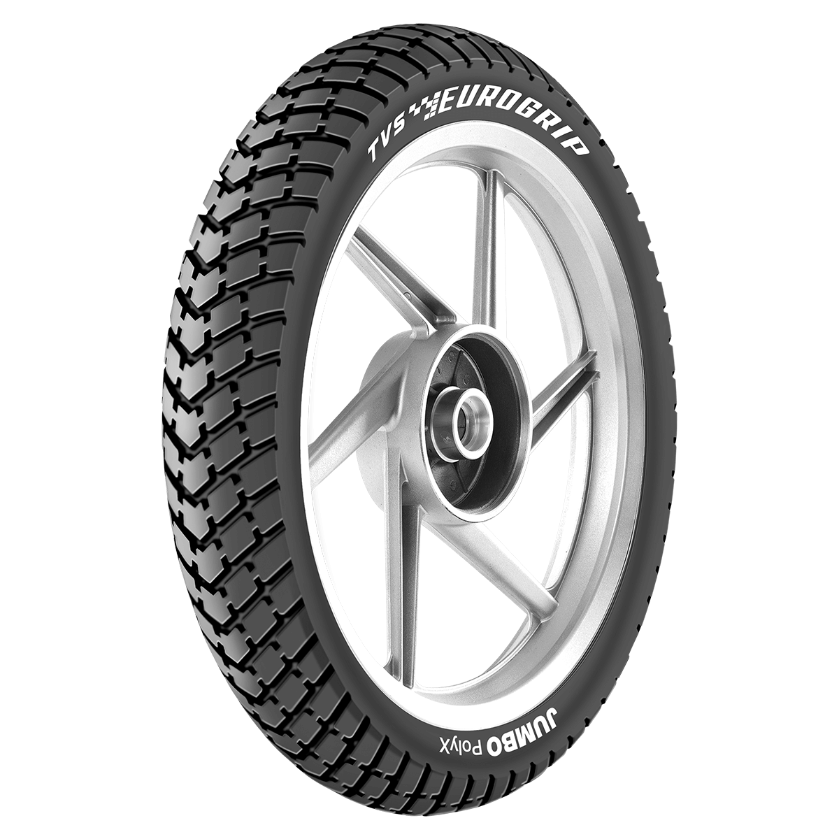 TVS JUMBO POLYX 120 80 16 Tubeless 60 P Rear Two Wheeler Tyre Tyres