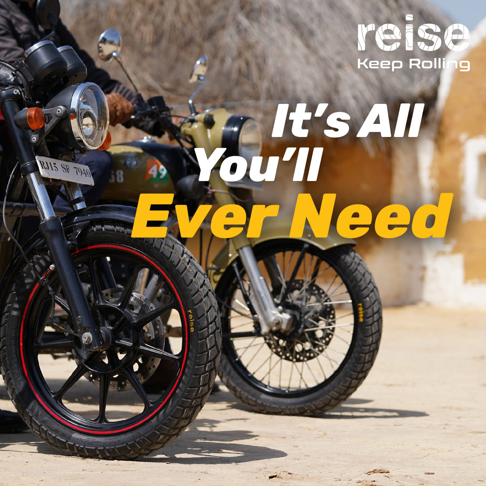Reise tourR 30 1 110 80 17 Tubeless 57 P Block Rear Two Wheeler Tyre ...